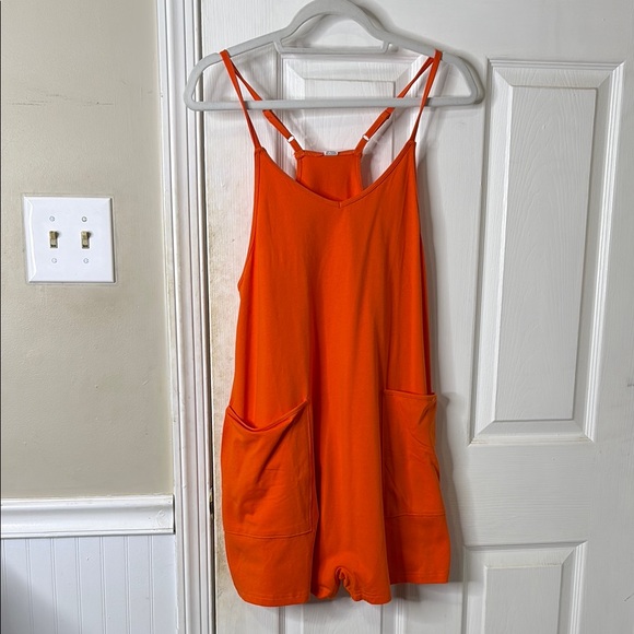 Caracilia | Other | Nwt Orange Womens Romper | Poshmark